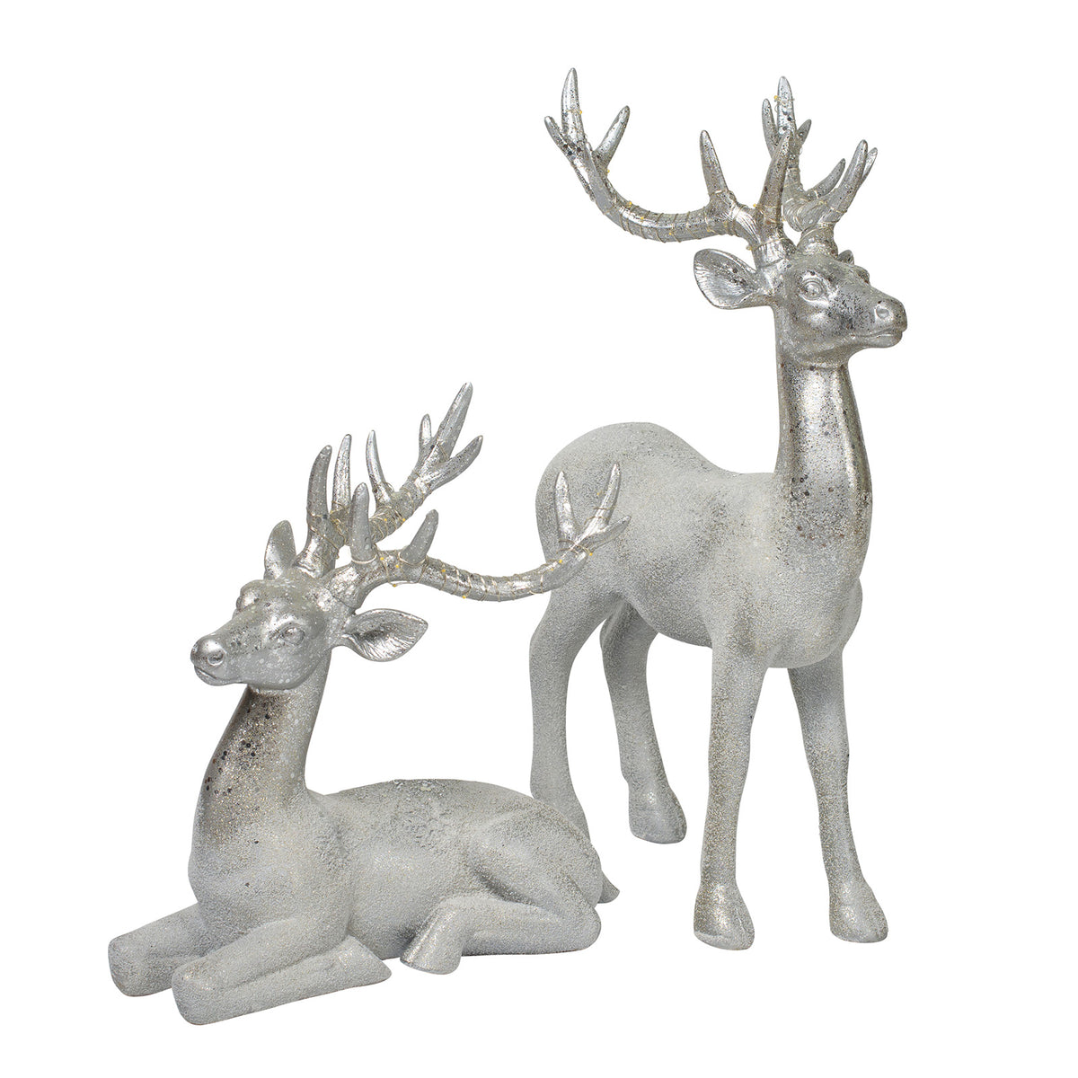 Silver Reindeer Christmas Decoration Hire | The Happy Christmas Co ...